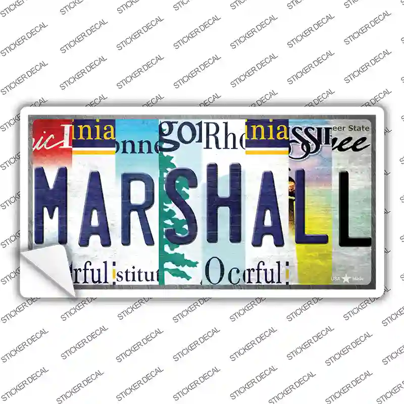 Marshall Strip Art Novelty Sticker Decal | Smart Blonde