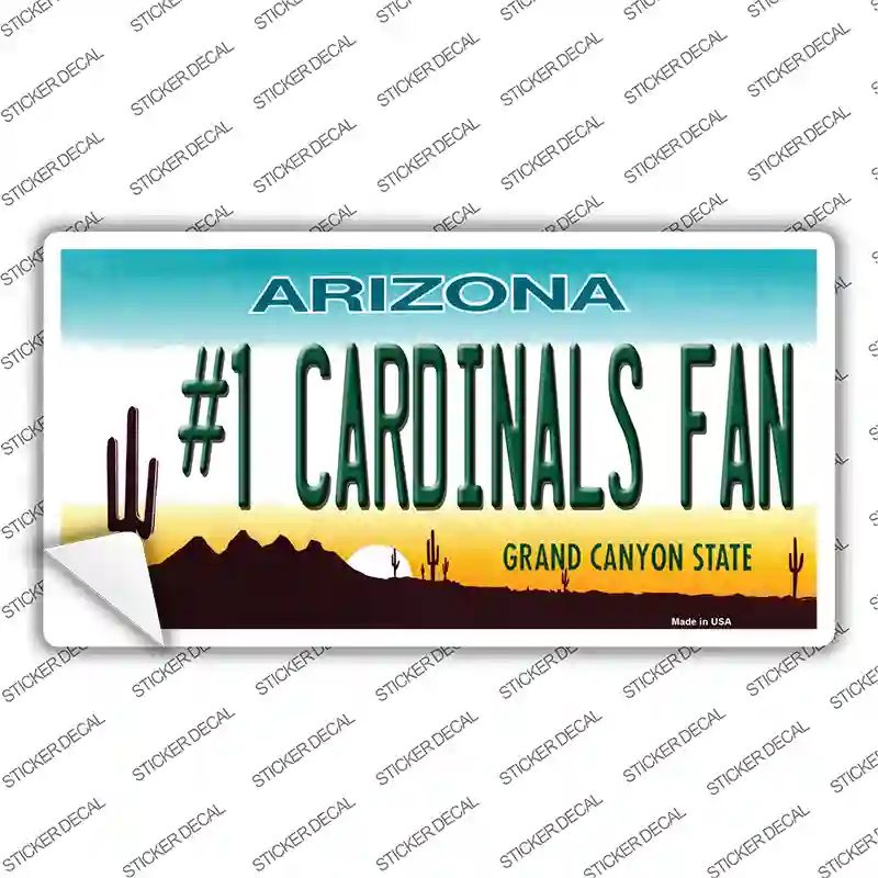 Number 1 Cardinals Fan Novelty Sticker Decal | Smart Blonde