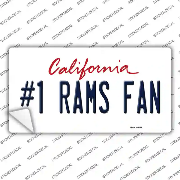 Number 1 Rams Fan Novelty Sticker Decal | Smart Blonde