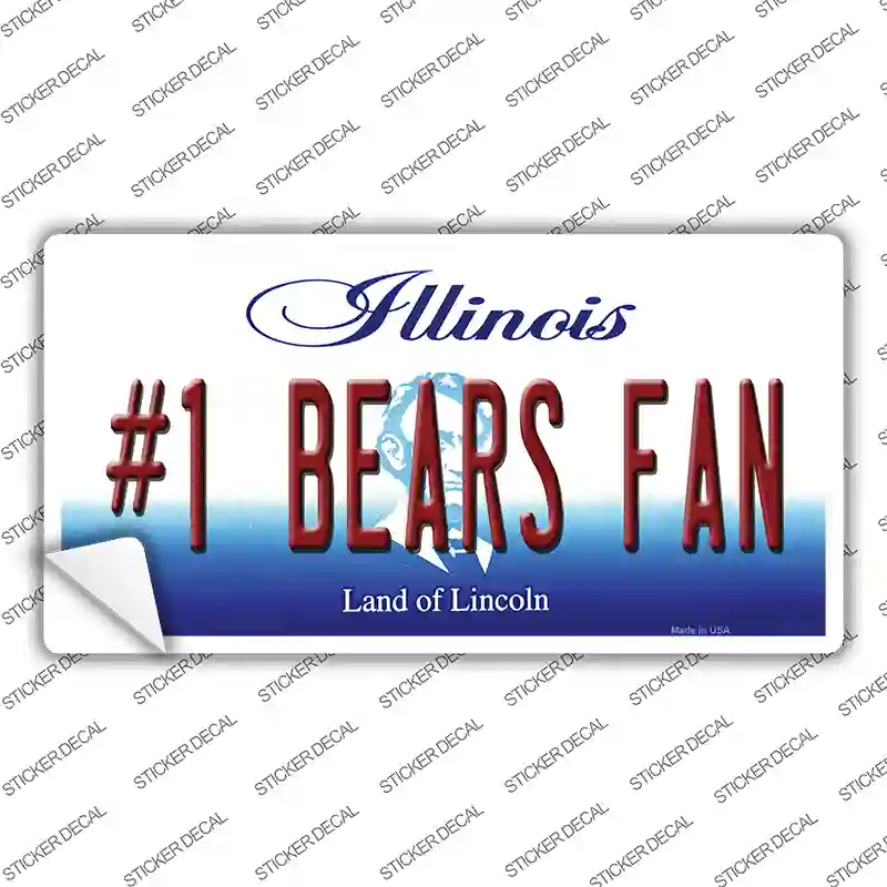 Number 1 Bears Fan Novelty Sticker Decal | Smart Blonde