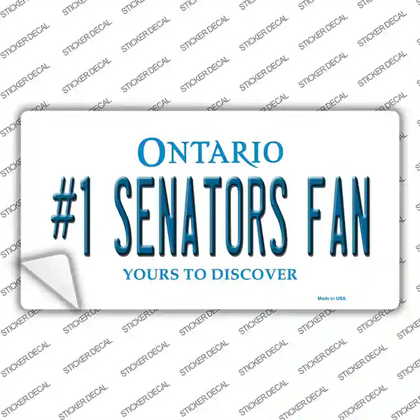 Number 1 Senators Fan Novelty Sticker Decal | Smart Blonde