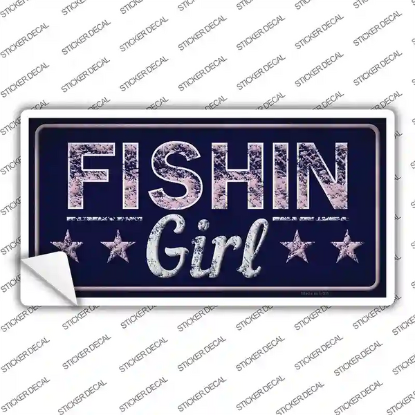 Fishin Girl Novelty Sticker Decal | Smart Blonde