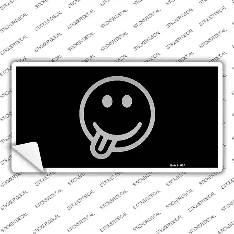Tongue Out Black Novelty Sticker Decal | Smart Blonde