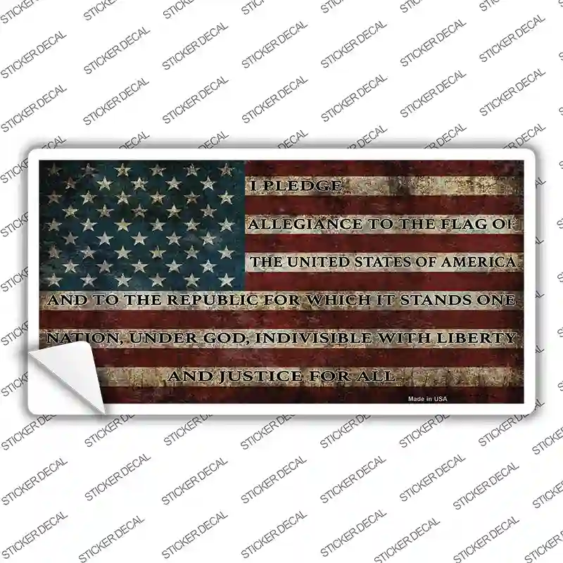 I Pledge Allegiance Flag Novelty Sticker Decal | Smart Blonde
