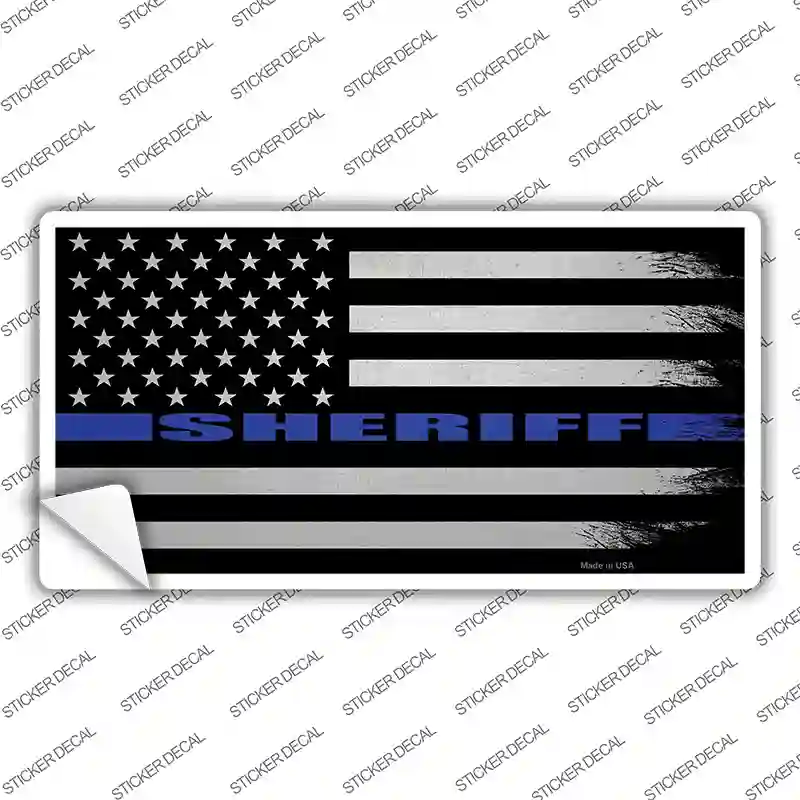 Sheriff Blue Flag Novelty Sticker Decal | Smart Blonde