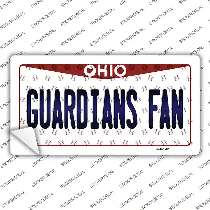 Guardians Fan Ohio Overlay Novelty Sticker Decal | Smart Blonde