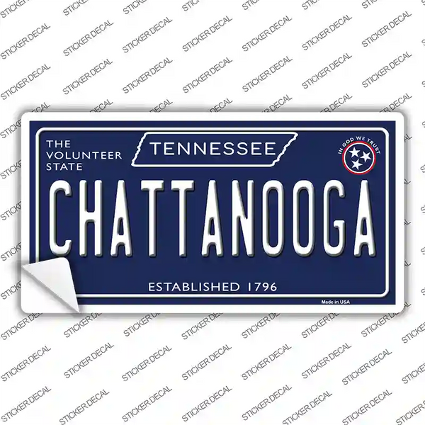 Chattanooga Tennessee Blue Novelty Sticker Decal | Smart Blonde
