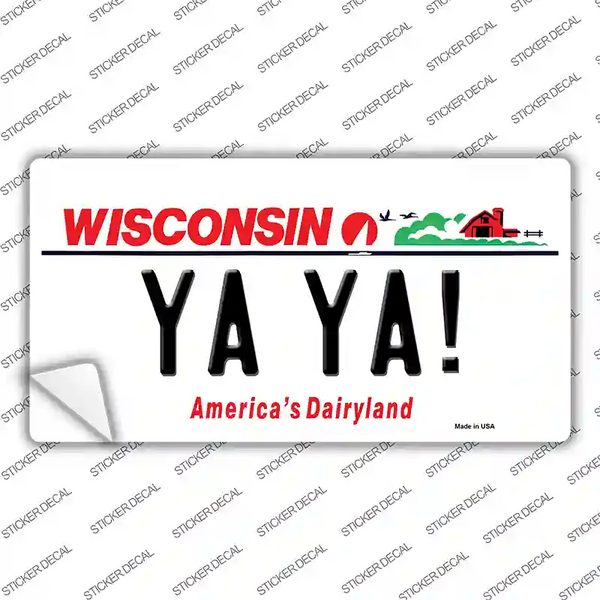 Ya Ya Wisconsin Novelty Sticker Decal | Smart Blonde