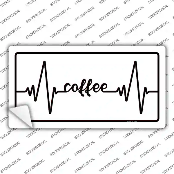 Coffee Heart Beat Novelty Sticker Decal | Smart Blonde