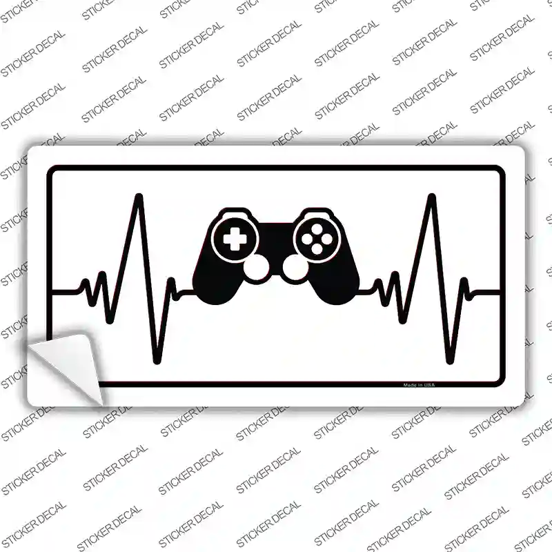 Video Games Heart Beat Novelty Sticker Decal | Smart Blonde