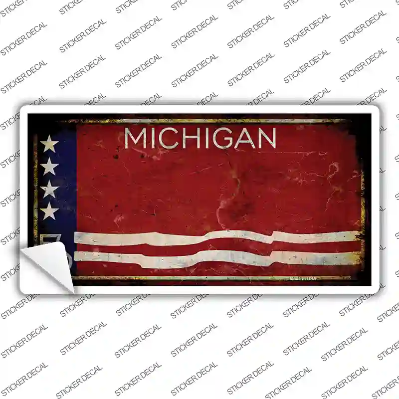 Rusty Michigan Bicentennial 76 Novelty Sticker Decal | Smart Blonde