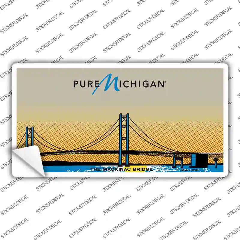Pure Michigan Mackinac Bridge Novelty Sticker Decal | Smart Blonde