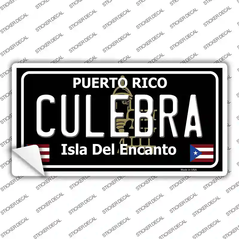 Culebra Puerto Rico Black Novelty Sticker Decal | Smart Blonde