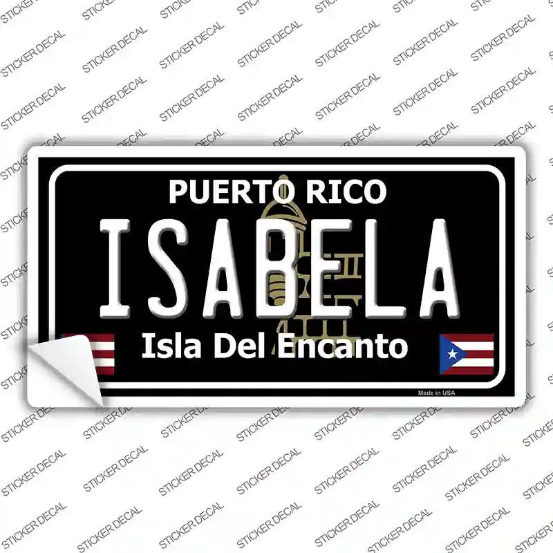 Isabela Puerto Rico Black Novelty Sticker Decal | Smart Blonde