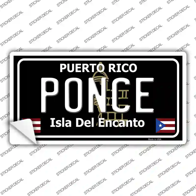 Ponce Puerto Rico Black Novelty Sticker Decal | Smart Blonde