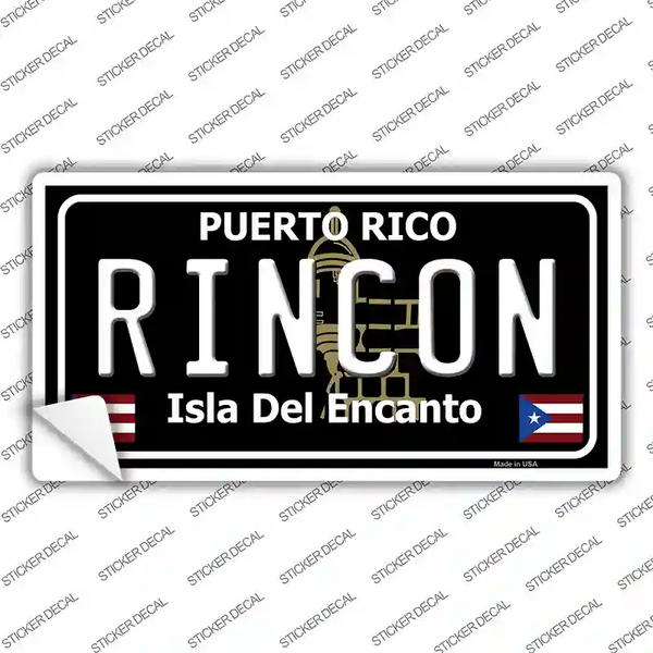 Rincon Puerto Rico Black Novelty Sticker Decal | Smart Blonde