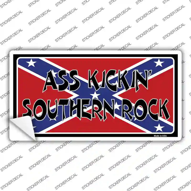 Southern Rock Confederate Flag Novelty Sticker Decal | Smart Blonde