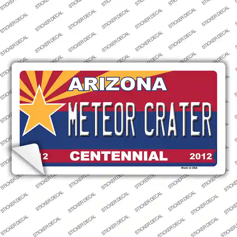 Arizona Centennial Meteor Crater Novelty Sticker Decal | Smart Blonde