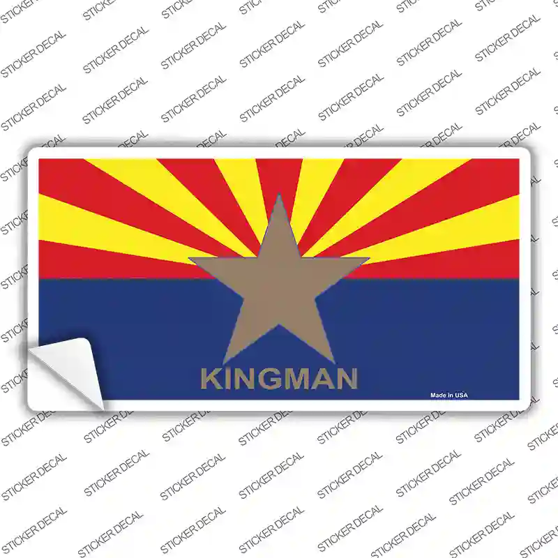 Kingman Arizona State Flag Novelty Sticker Decal | Smart Blonde