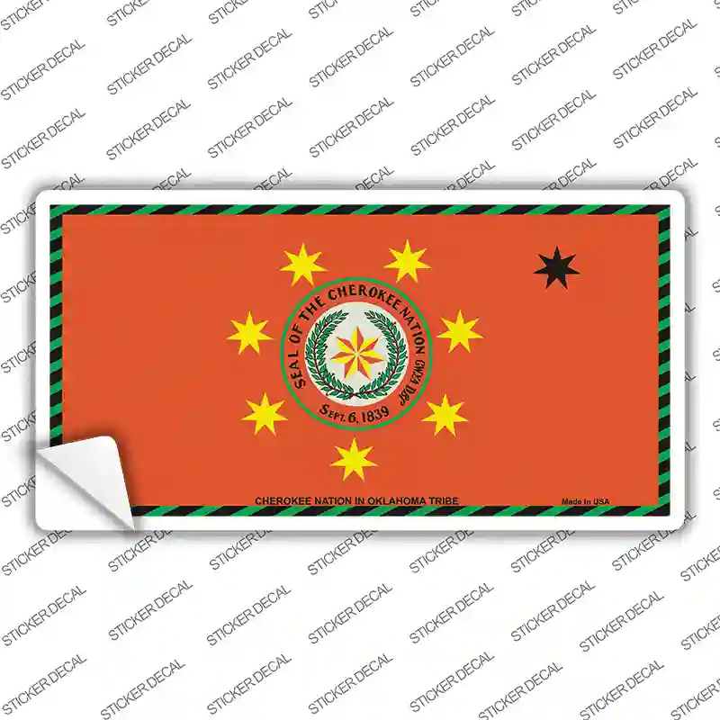 Cherokee Nation Flag Novelty Sticker Decal | Smart Blonde