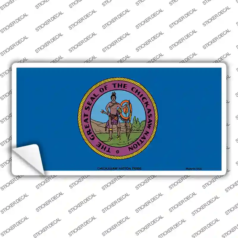 Chickasaw Nation Flag Novelty Sticker Decal | Smart Blonde