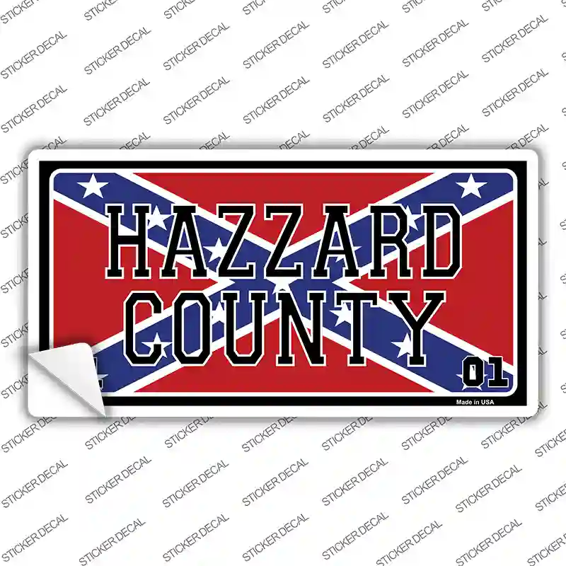 Hazard County Confederate Flag Novelty Sticker Decal | Smart Blonde