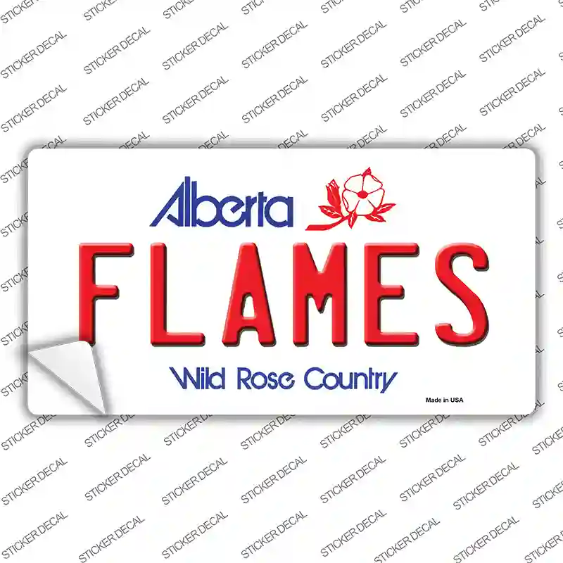Flames Alberta Canada Province Novelty Sticker Decal | Smart Blonde