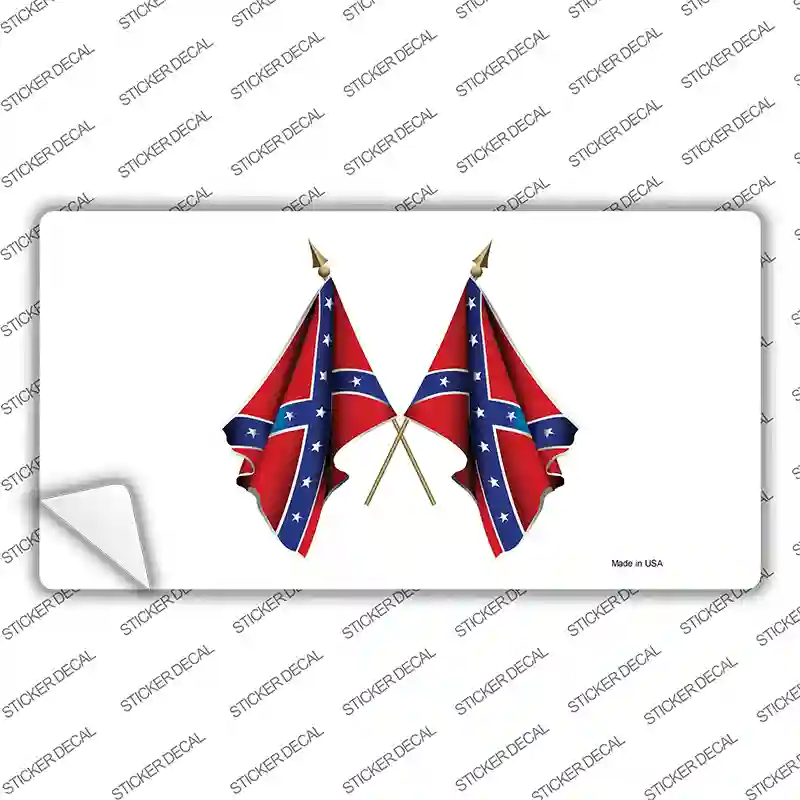 Confederate Crossed Flags Novelty Sticker Decal | Smart Blonde
