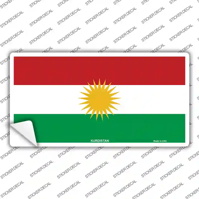 Kurdistan Flag Novelty Sticker Decal | Smart Blonde