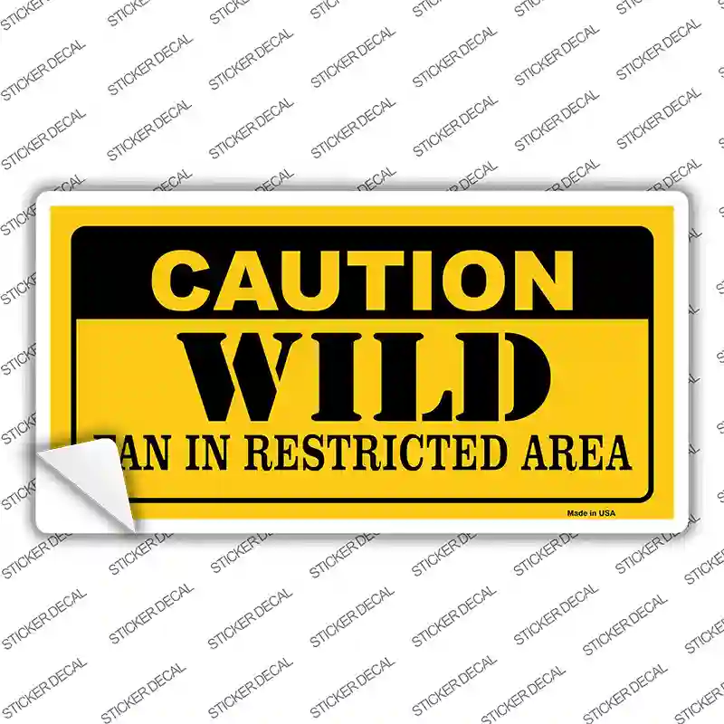 Caution Wild Novelty Sticker Decal | Smart Blonde