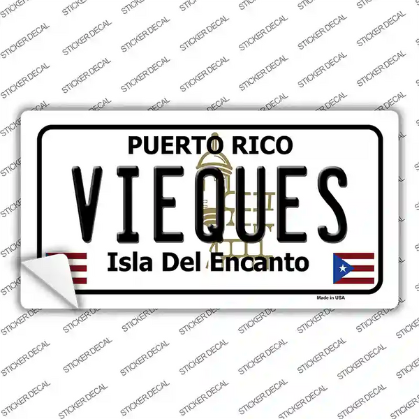 Vieques Puerto Rico Novelty Sticker Decal | Smart Blonde