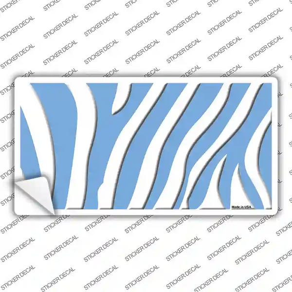 Light Blue White Zebra Novelty Sticker Decal | Smart Blonde