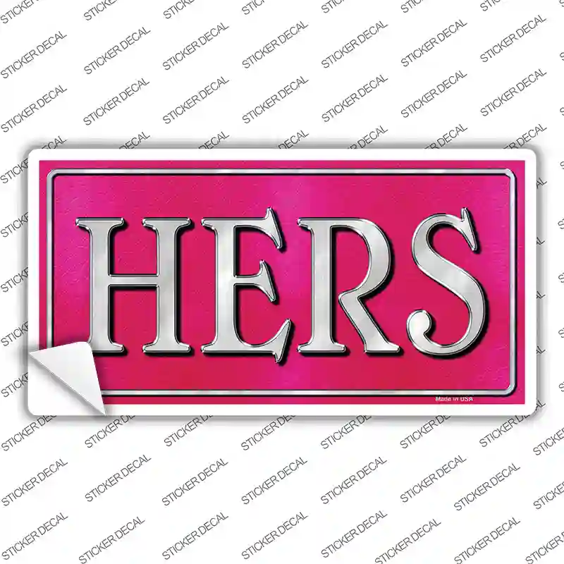 HERS Pink Novelty Sticker Decal | Smart Blonde