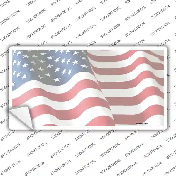 Faded Old Glory Novelty Sticker Decal | Smart Blonde