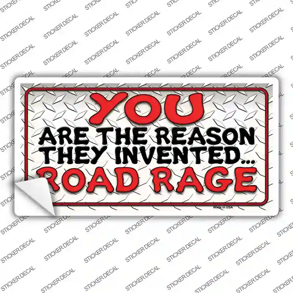 Invented Road Rage Novelty Sticker Decal | Smart Blonde