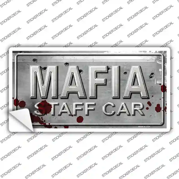 Mafia Staff Car Novelty Sticker Decal | Smart Blonde