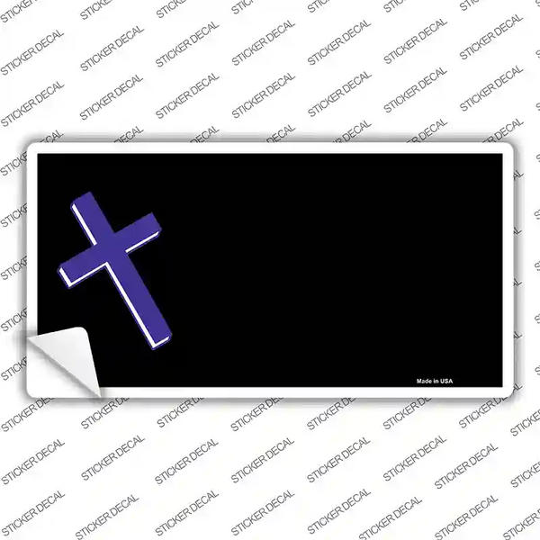 Purple Cross Offset Novelty Sticker Decal | Smart Blonde