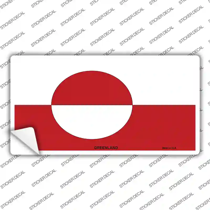 Greenland Flag Novelty Sticker Decal | Smart Blonde