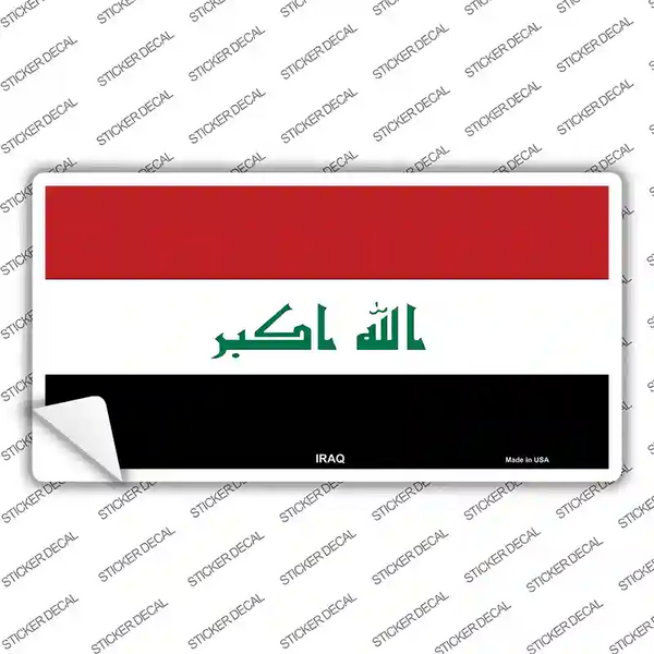 Iraq Flag Novelty Sticker Decal | Smart Blonde