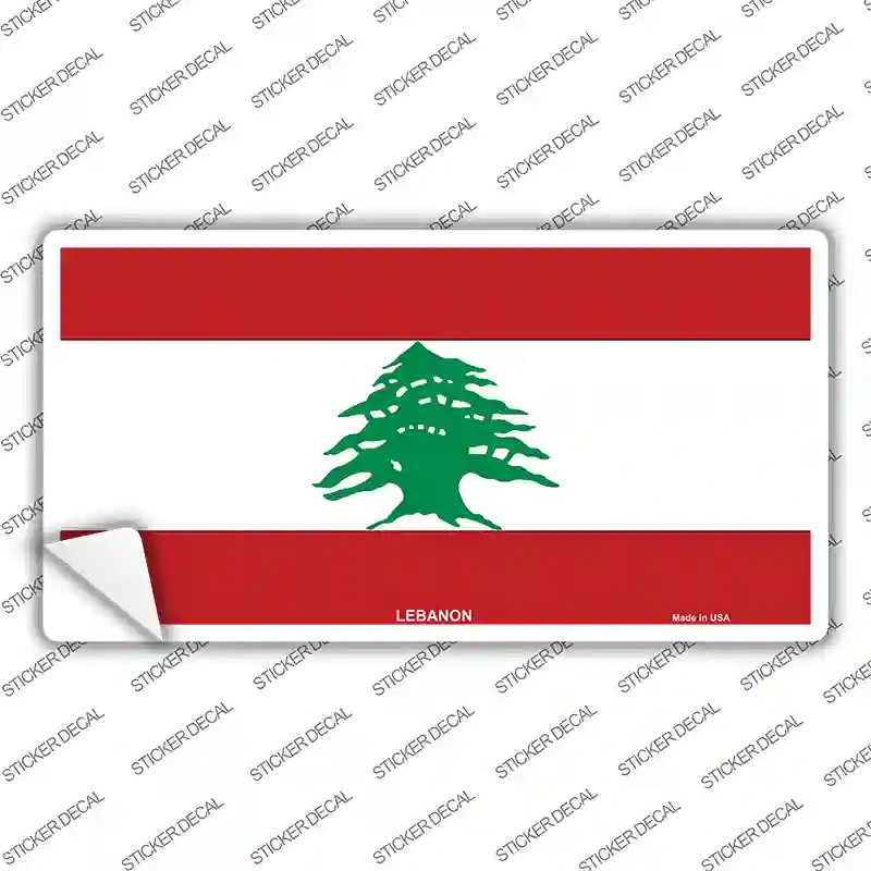 Lebanon Flag Novelty Sticker Decal | Smart Blonde