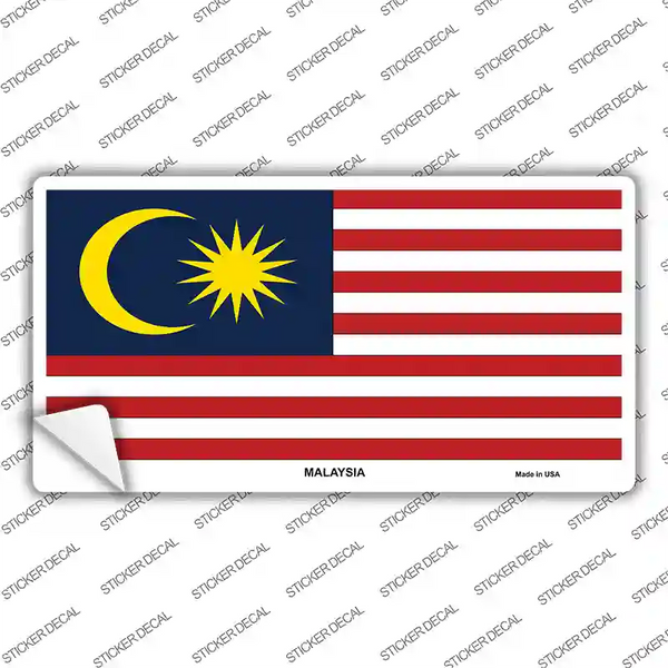Malaysia Flag Novelty Sticker Decal | Smart Blonde