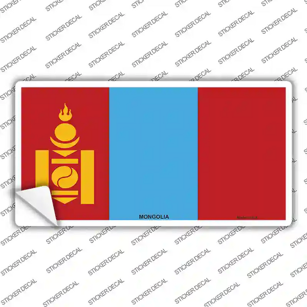 Mongolia Flag Novelty Sticker Decal | Smart Blonde