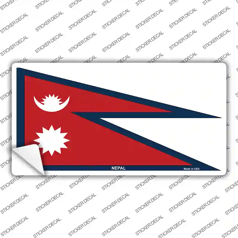 Nepal Flag Novelty Sticker Decal | Smart Blonde