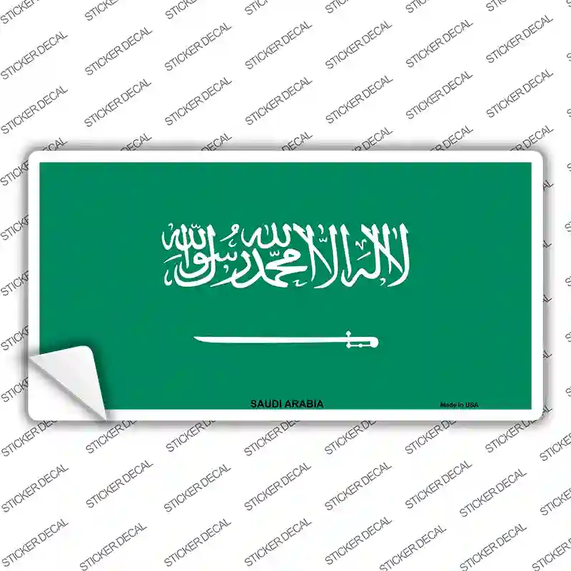 Saudi Arabia Flag Novelty Sticker Decal | Smart Blonde