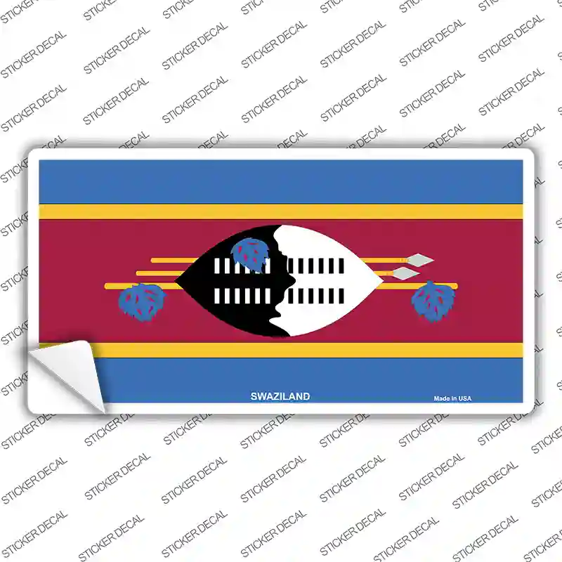 Swaziland Flag Novelty Sticker Decal | Smart Blonde