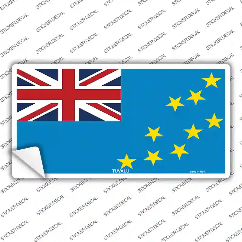 Tuvalu Flag Novelty Sticker Decal | Smart Blonde