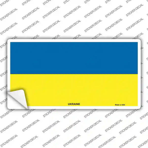 Ukraine Flag Novelty Sticker Decal | Smart Blonde