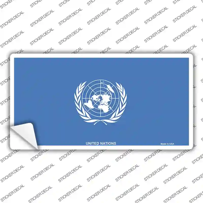 United Nations Flag Novelty Sticker Decal | Smart Blonde