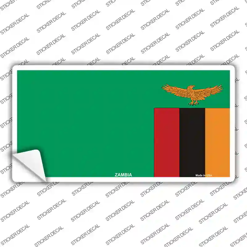 Zambia Flag Novelty Sticker Decal | Smart Blonde