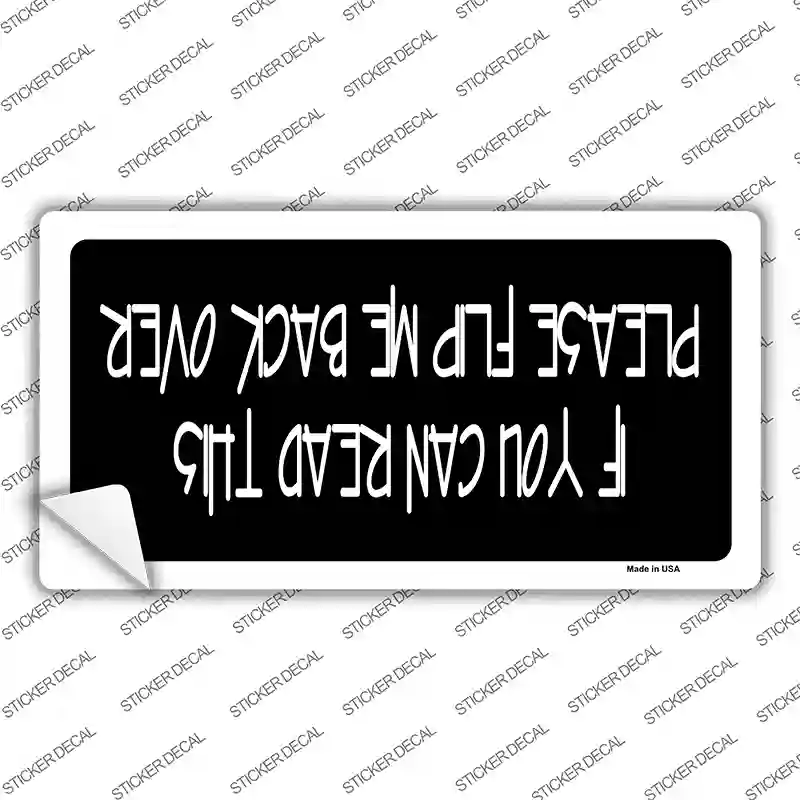 Flip Me Over Novelty Sticker Decal | Smart Blonde